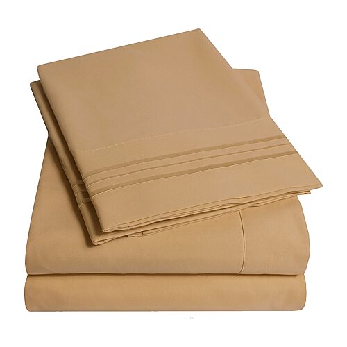 Sweet Home Collection Microfiber 3-Pc. Sheet Set  Twin Xl - Taupe