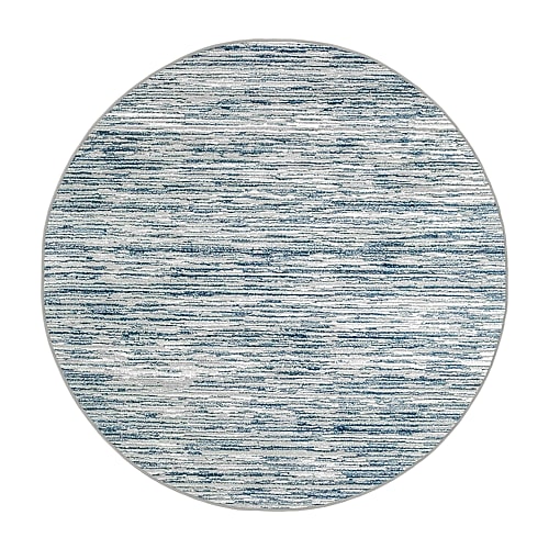 Closeout! Km Home Davide 1228 53 x 53 Round Area Rug - Blue
