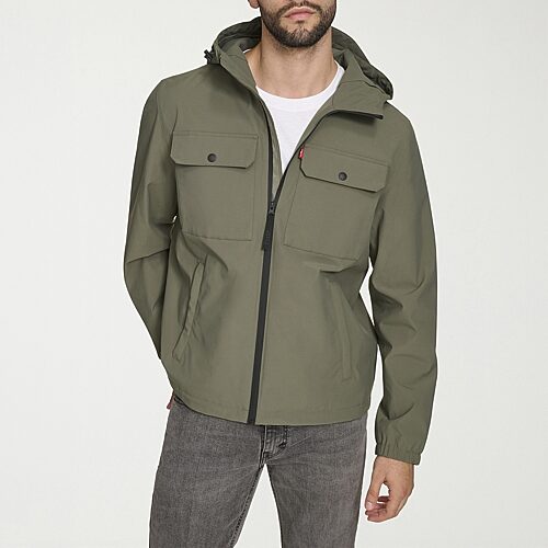Click here for Levis Mens Hooded Water Resistant Midweight Rainco... prices