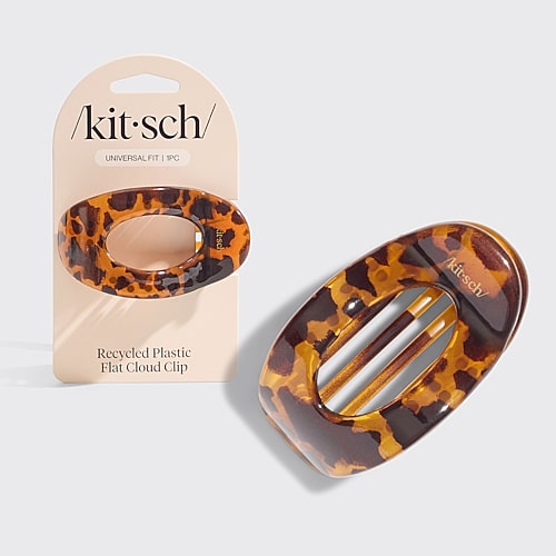 Kitsch Recycled Plastic Medium Flat Cloud Clip- Tort  One Size