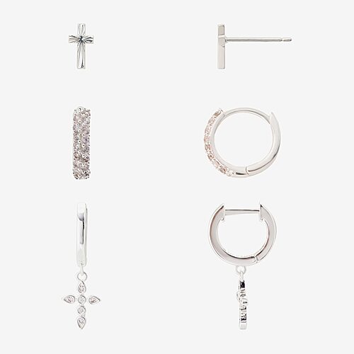 Click here for Sparkle Allure Womens Genuine Cubic Zirconia Cross... prices