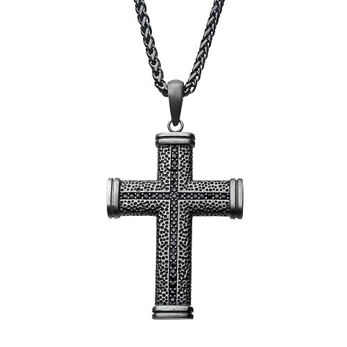 Click here for Mens Lab Created Black Cubic Zirconia Stainless St... prices