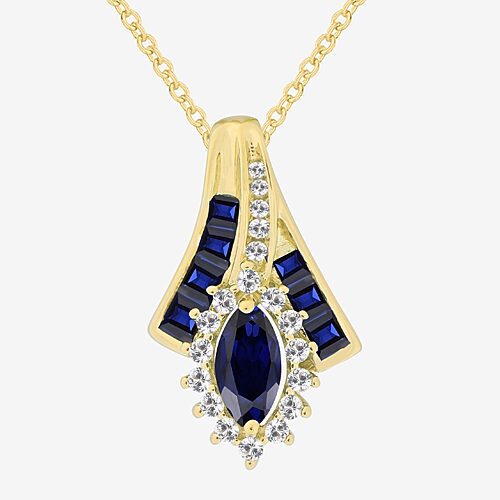 Click here for Lab-Created Gemstone 14K Gold Over Silver Marquise... prices
