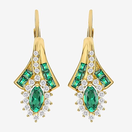 Click here for Lab Created Gemstone 14K Gold Over Silver Marquise... prices