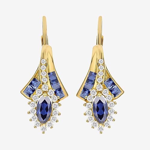 Click here for Lab Created Gemstone 14K Gold Over Silver Marquise... prices