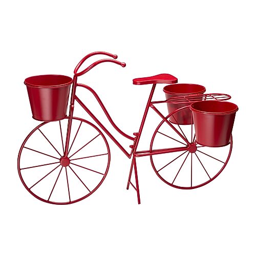 Click here for Glitzhome 28.75 Metal Red Bicycle Planter Stands... prices