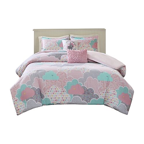 Intelligent Design Cloud 4-Pc. Duvet Cover Set  Twin/Twin Xl - Pink
