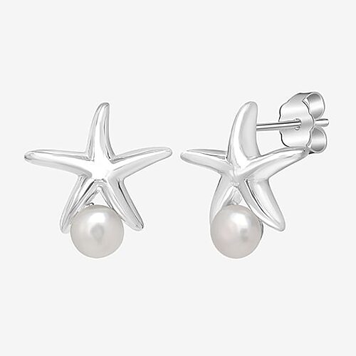 Click here for Silver Treasures White Simulated Pearl Sterling Si... prices
