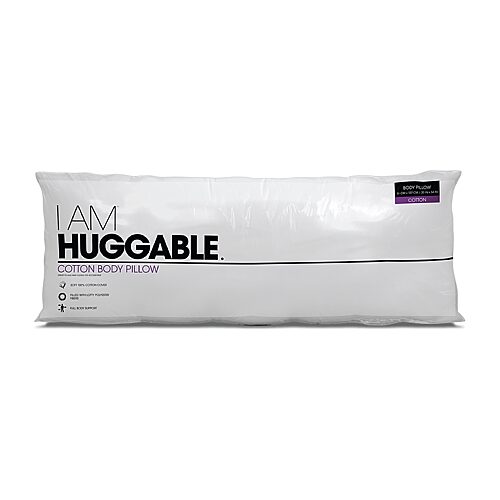 Click here for I Am Huggable Body Pillow  One Size  White prices
