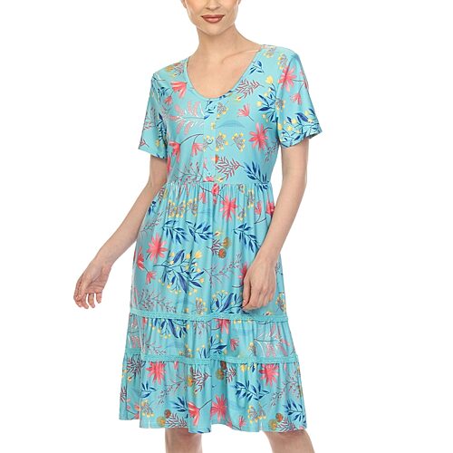 Click here for White Mark Womens Scoop Neck Short Sleeve Fitted F... prices
