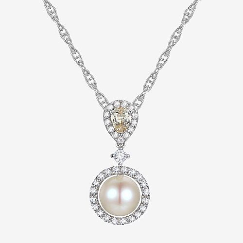 Click here for Womens White Cultured Freshwater Pearl Sterling Si... prices