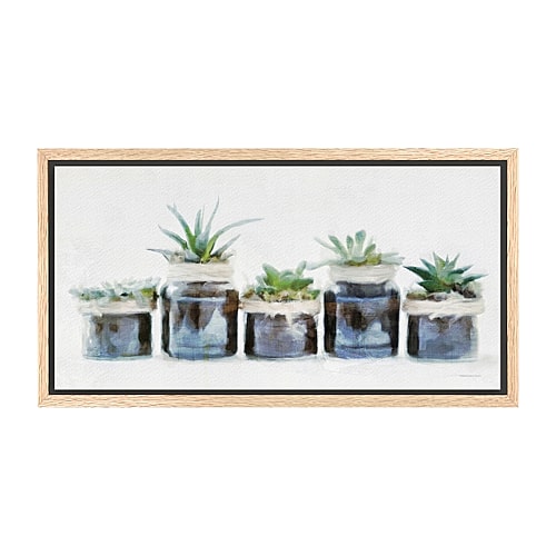 Click here for Lumaprints Rustic Plants In A Row Framed Canvas Ar... prices
