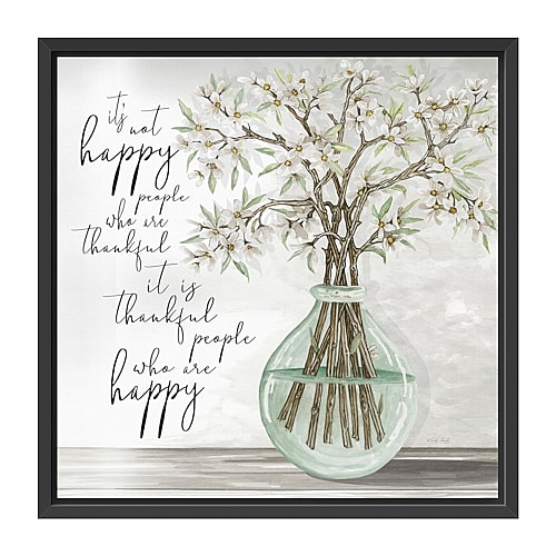 Click here for Lumaprints 22 X 22 Thankful People Floating Frame... prices