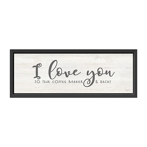 Lumaprints Coffee Kitchen Panel - Love Framed Canvas Art  One Size  White