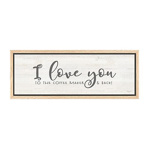 Lumaprints Coffee Kitchen Panel - Love Framed Canvas Art  One Size  White