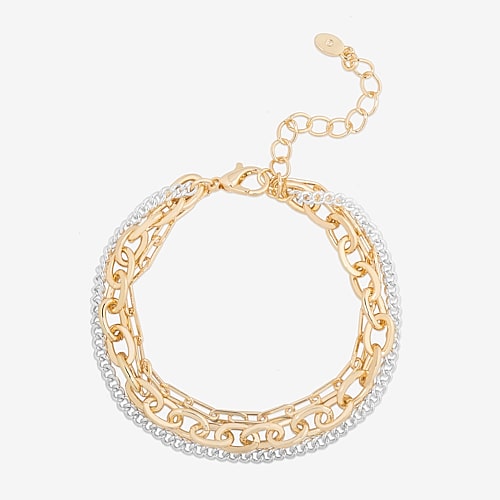 Click here for Bijoux Bar Delicates Two Tone Womens 7.5 Inch Soli... prices