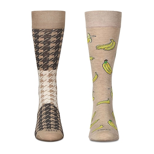 Click here for MeMoi Mens 2 Pair Crew Socks  10-13  Beige prices