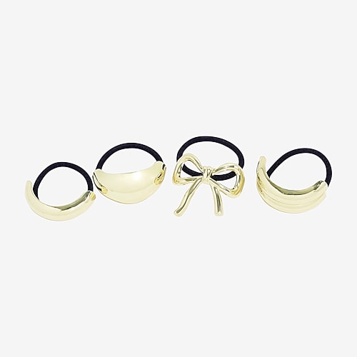 Click here for Bijoux Bar 4-pc. Hair Ties  One Size  Yellow prices