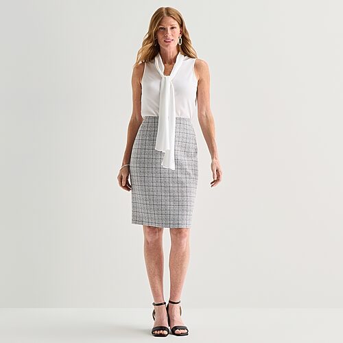 Click here for Black Label by Evan-Picone Tweed Womens Suit Skirt... prices