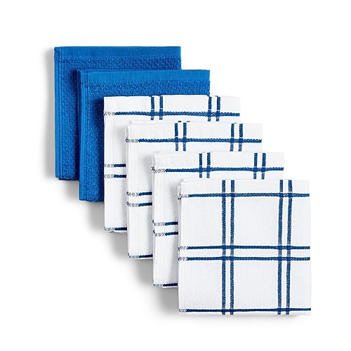 Click here for Cooks Plaid 6-pc. Dish Cloth Set  One Size  Blue prices