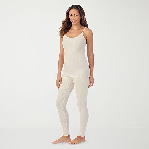 Click here for Cuddl Duds Cotton Pointelle Womens Sleeveless Cami... prices