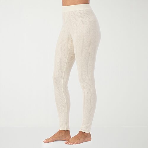 Click here for Cuddl Duds Cotton Pointelle Thermal Legging  Mediu... prices