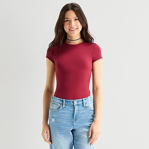 Click here for Arizona Smooth Womens Juniors Crew Neck Short Slee... prices