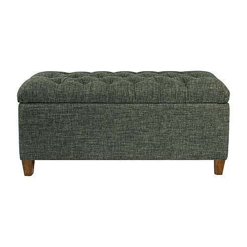 Click here for Kinfine Large Tufted Storage Bench  One Size  Gree... prices