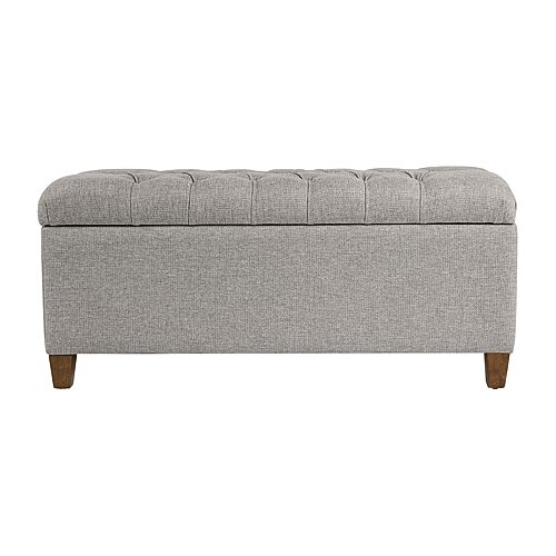 Click here for Kinfine Large Tufted Storage Bench  One Size  Gray prices