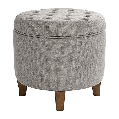 Click here for Kinfine Small Round Tufted Storage Ottoman  One Si... prices