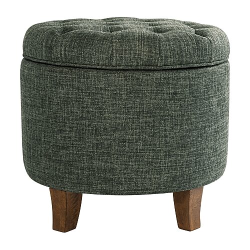Click here for Kinfine Small Round Tufted Storage Ottoman  One Si... prices