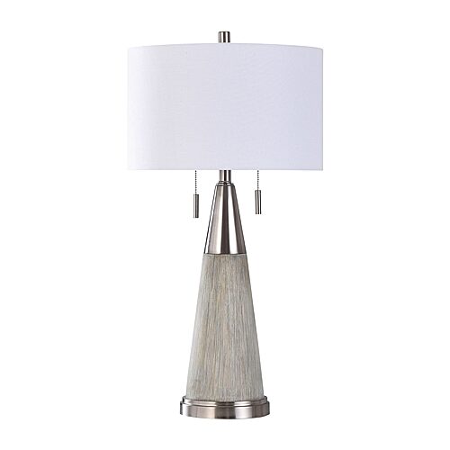 Click here for Round Tapered Molded Table Lamp - White prices