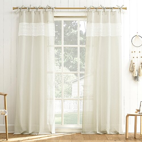 Click here for Cherine Tab Top Sheer Set of 2 Curtain Panel  One... prices