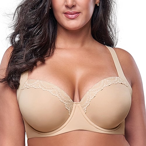 Click here for Ilusion Max Support Lace Trim Smoothing Bra - 7018... prices
