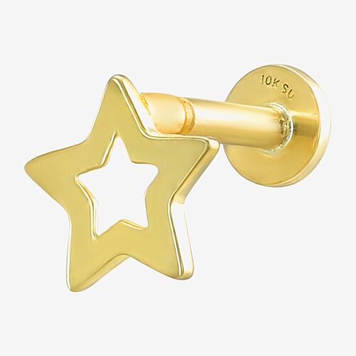 Click here for Gold Addiction Womens 10K Gold Star Single Earring... prices