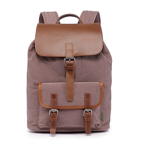 Click here for Tsd Brand Bigleaf Canvas Backpack - Brown prices