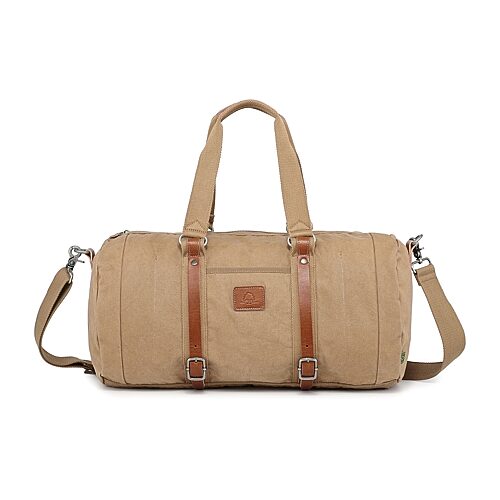 Click here for Tsd Brand Forest Canvas Weekender Bag - Khaki prices