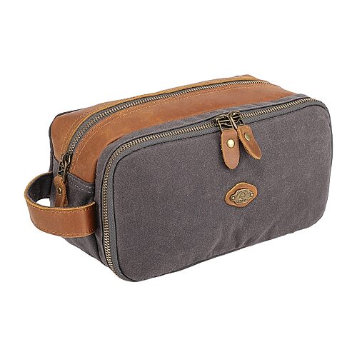 Click here for Tsd Brand Turtle Ridge Zip Top Toiletry Bag - Gray prices