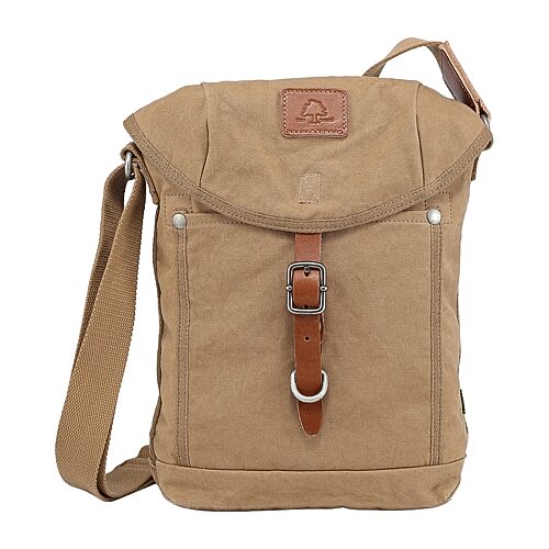 Click here for Tsd Brand Forest Canvas Flap Crossbody Bag - Khaki prices