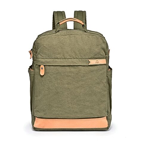 Click here for Tsd Brand Tilia Canvas Backpack - Army Green prices