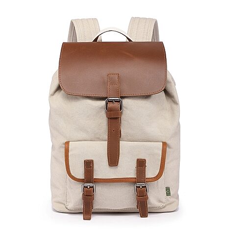 Click here for Tsd Brand Bigleaf Canvas Backpack - Ivory prices
