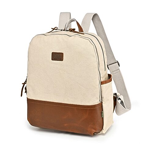 Click here for Tsd Brand Magnolia Hill Canvas Backpack - Ivory prices