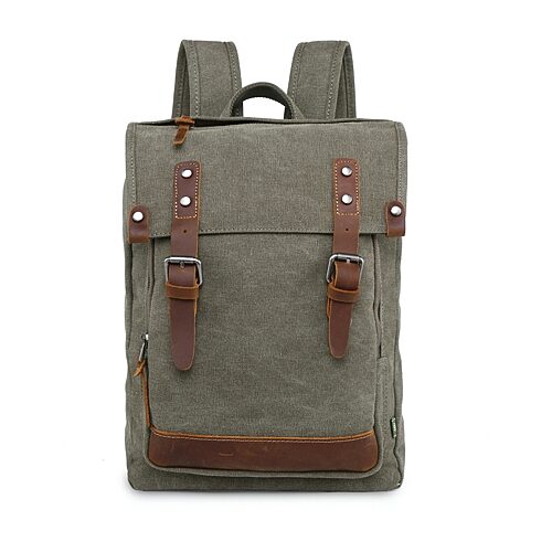 Click here for Tsd Brand Discovery Canvas Backpack - Olive prices