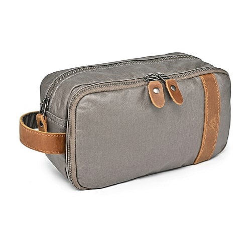 Click here for Tsd Brand Urban Light Zip Top Toiletry Bag - Gray prices