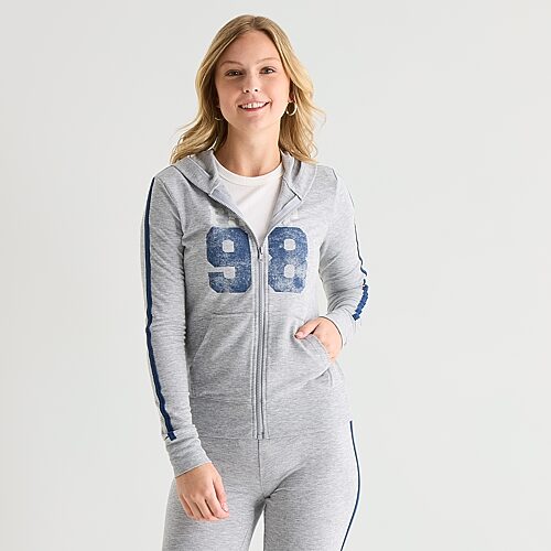 Click here for Arizona Womens Juniors Hooded Long Sleeve Sweatshi... prices