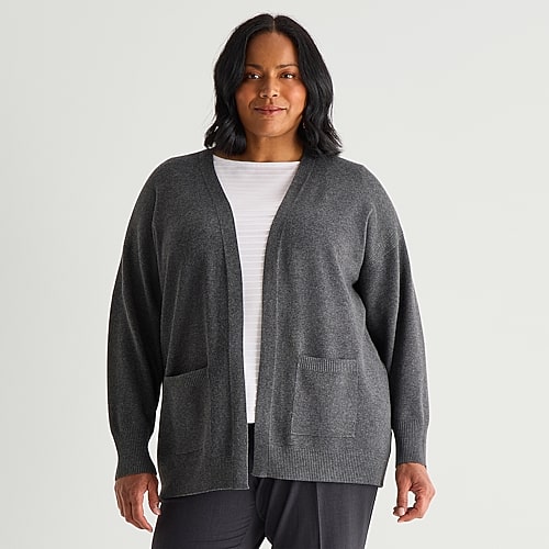 Click here for Liz Claiborne Womens Long Sleeve Open Front Plus C... prices