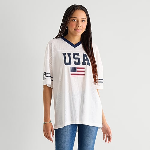 Click here for Forever 21 Womens Juniors V Neck Short Sleeve Jers... prices