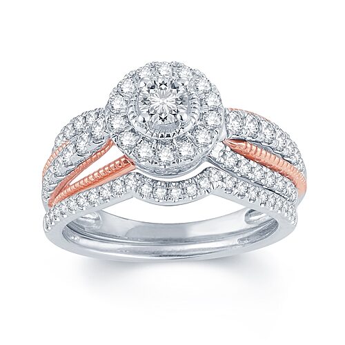 Click here for 1 CT.T.W. Natural Diamond 14K Two-Tone Gold Engage... prices