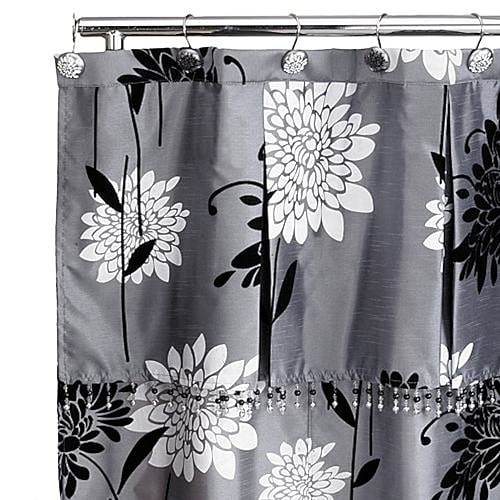 Erica Shower Curtain  One Size  Gray