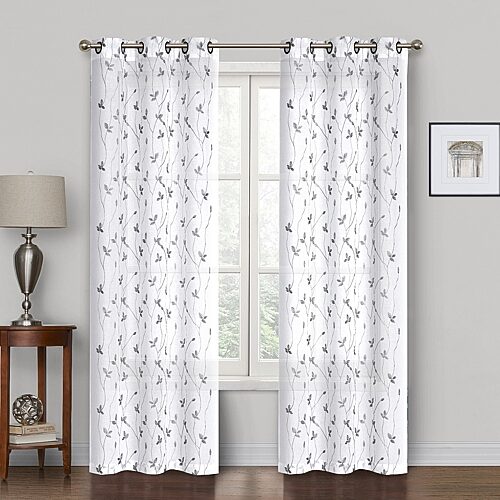 Click here for Regal Home Addison Embroidered Grommet Top Embroid... prices